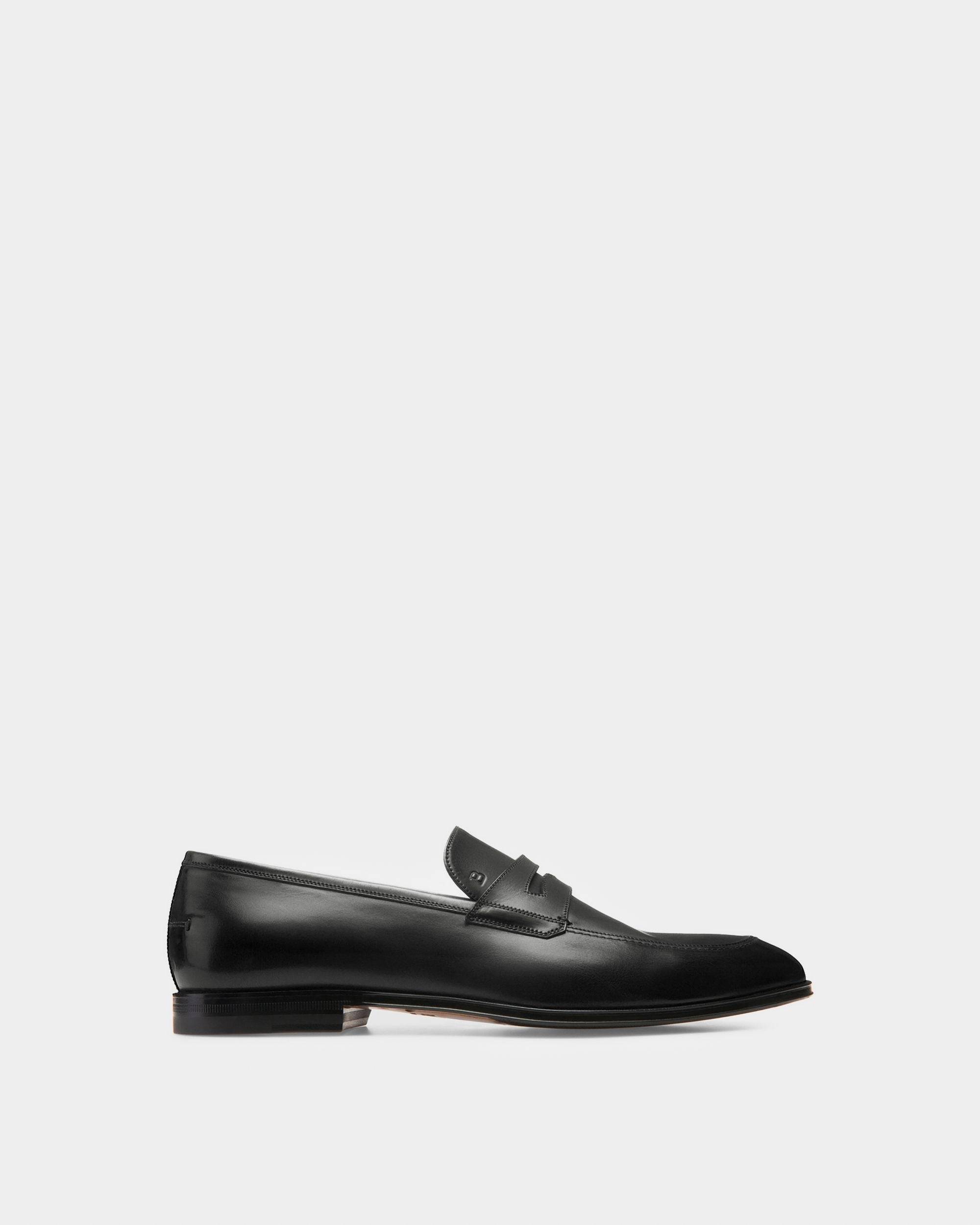 Men's Webb Men's Calf Leather Penny Loafer In Black | Bally