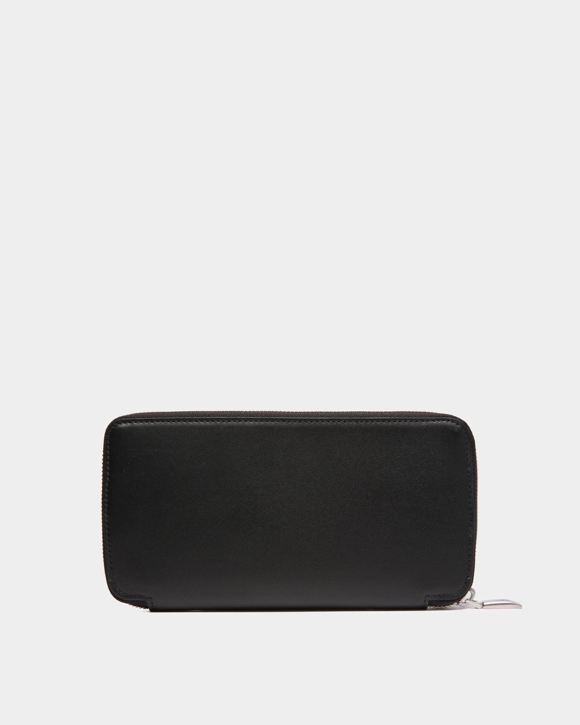 Men's Busy Bally Zip Around Wallet in Black Leather | Bally