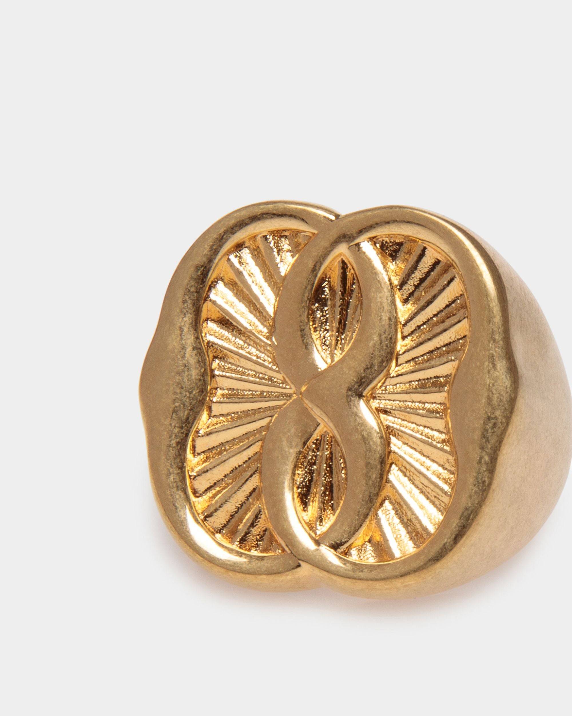 Women's Emblem Ring in Gold Eco Brass | Bally