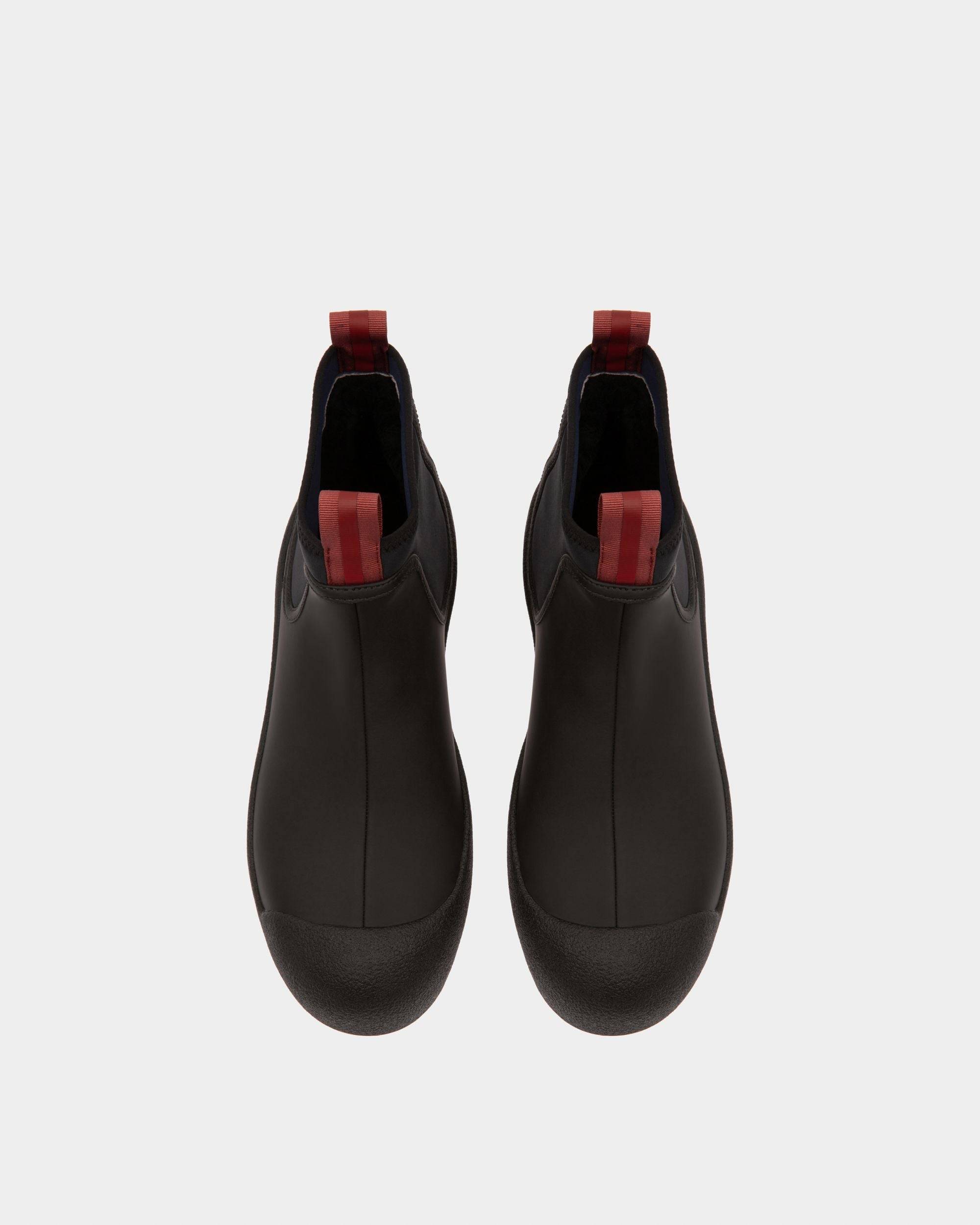 Men's Bally Curling Booties In Black Leather | Bally