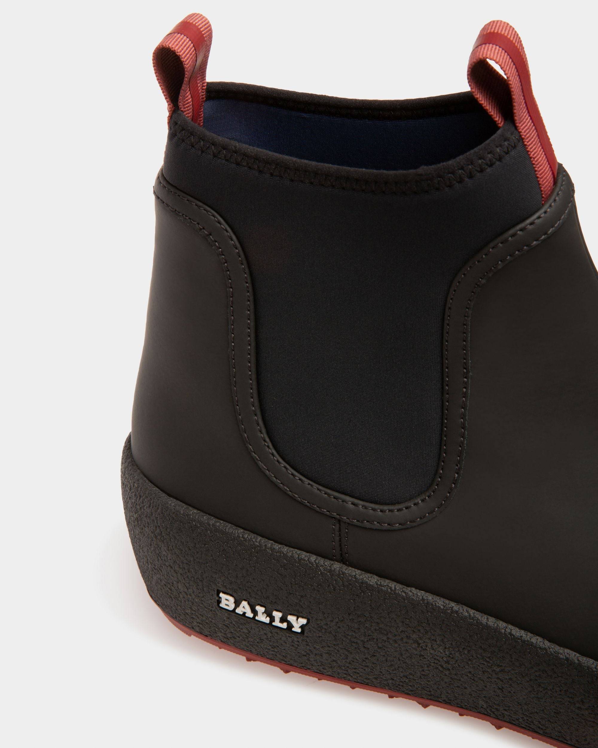Men's Bally Curling Booties In Black Leather | Bally